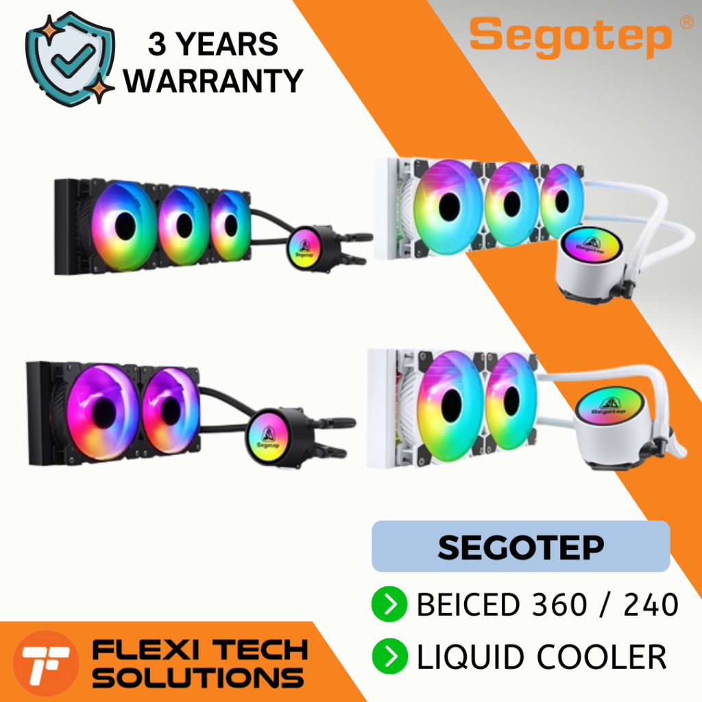 Flexi Tech SEGOTEP BEICED 360 / 240 RGB Black & White AIO Liquid Cooler ...