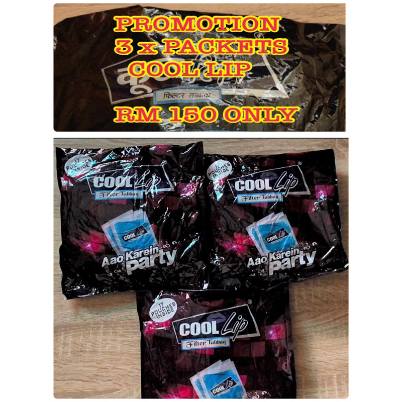 Cool lip Original 3 x Packets PROMOTION ‘16 Pouches indide’ | Shopee ...