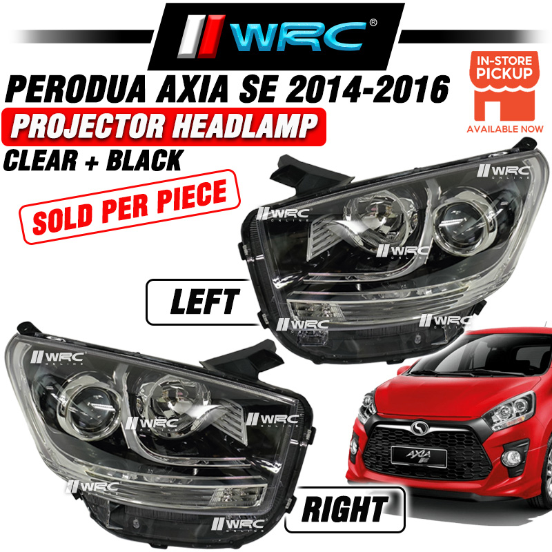 WRC Perodua Axia SE 2014 - 2016 Projector Headlamp ( 1pc ) ( Clear ...