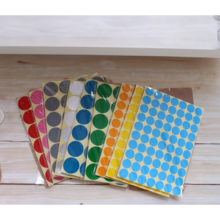 Colorful Round Dot Self-Adhesive Label Stickers - Diff Sizes and ...
