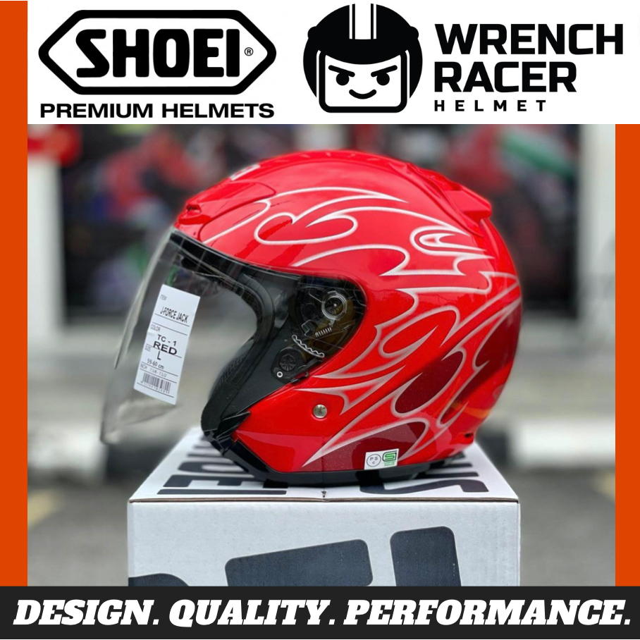 Helmet SHOEI JFORCE 2 Jack Red / SHOEI JF2 Jack Red Helmet / SHOEI Jack ...