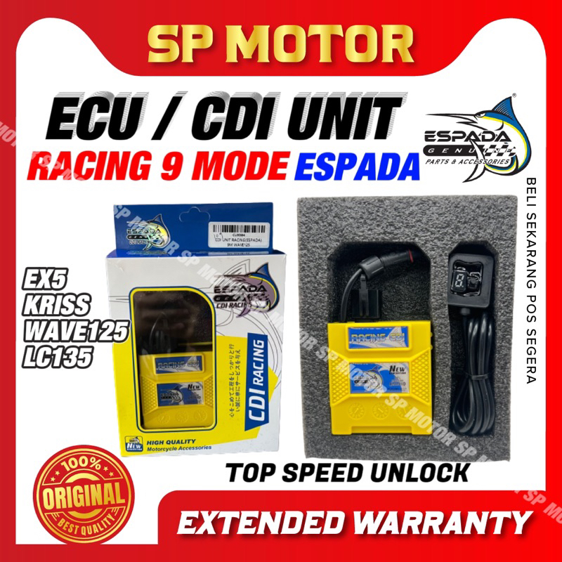 Espada ECU CDI Unit Racing 9 Mode Timing Kuda Letup Plug & Play EX5 ...