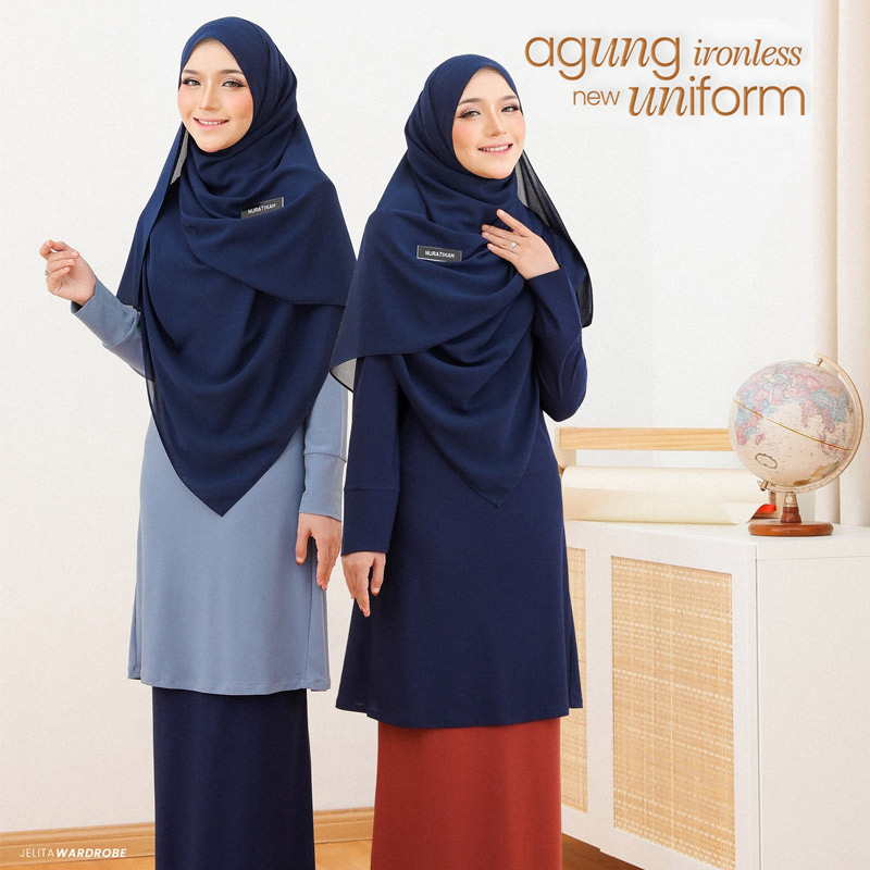 Baju Kurung Uniform Kokurikulum Cikgu Sekolah Ironless Kurang Gosok ...