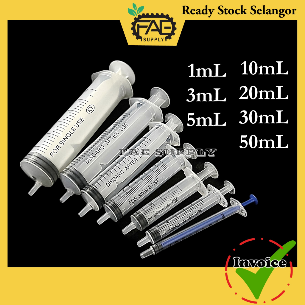Picagari Syringe Luer Slip 1 5 10 12 20 30 50 60 ml cc individual pack sterilized feeding ...