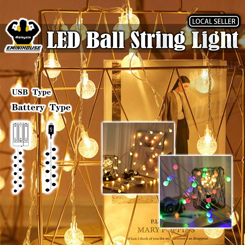 LED Outdoor Camping Light LED Ball String Light Indoor Outdoor Light ...