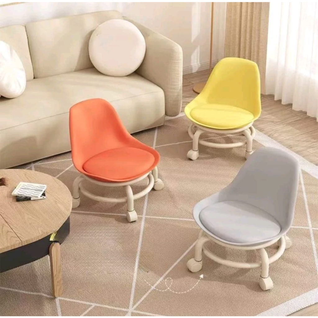 Household modern minimalist shoe changing stool backrest small chair ...