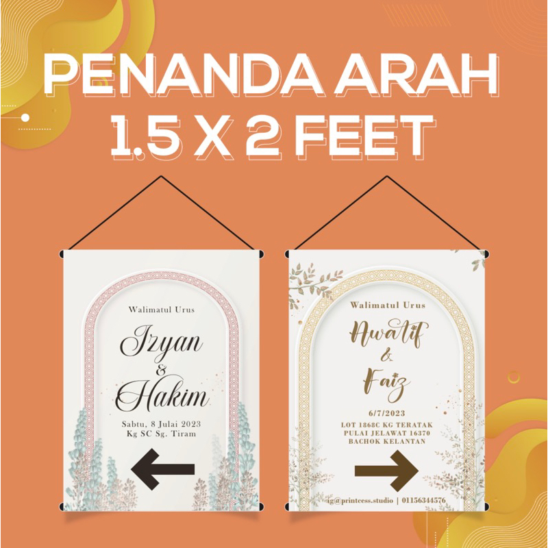 PENUNJUK ARAH 1.5x2ft. HARGA UNTUK 1PCS!! BUNTING ARROW PENANDA ...