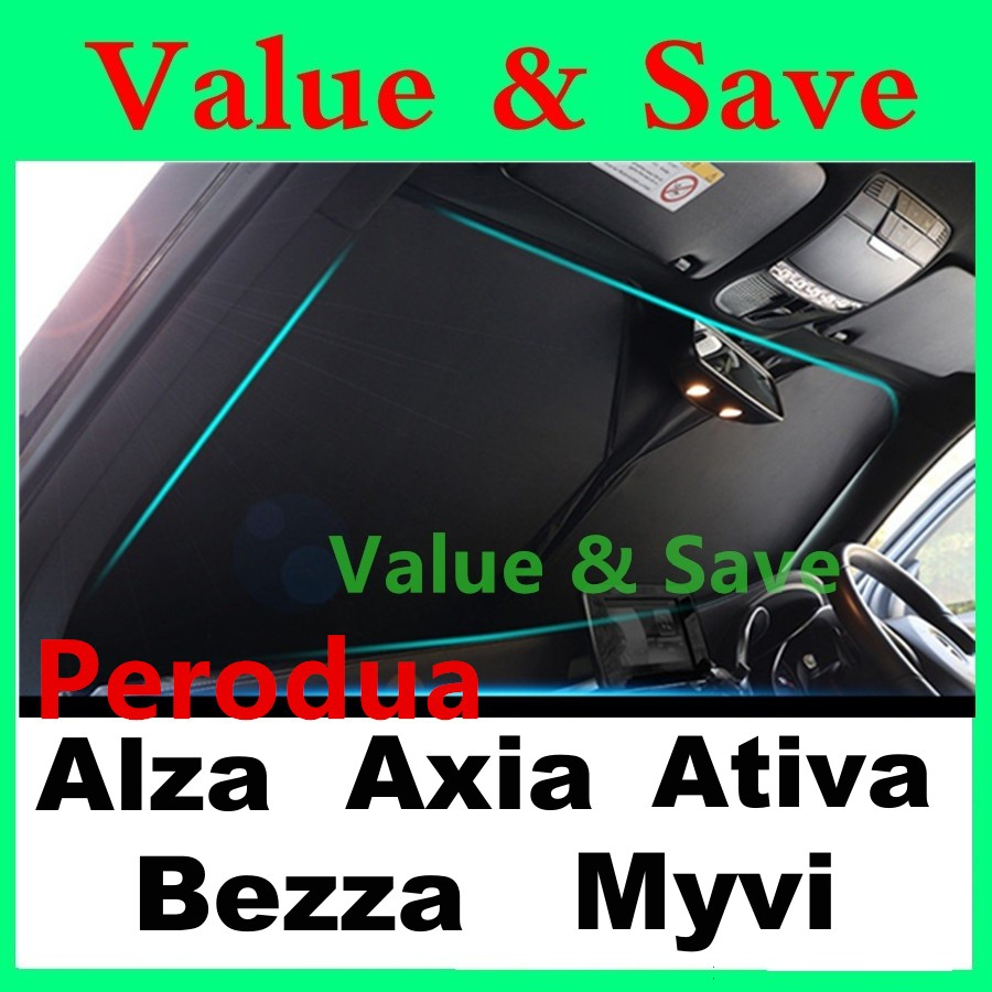 Car Front Windshield Sunshade Perodua Alza Ativa Axia Bezza Myvi Custom ...