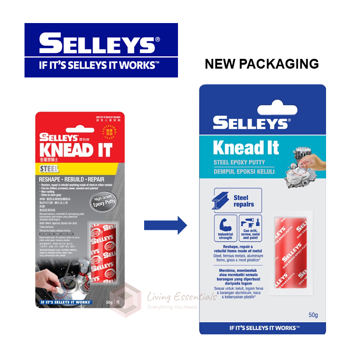 Selleys Knead It Steel (50g) High Grade Epoxy Putty | Shopee Malaysia