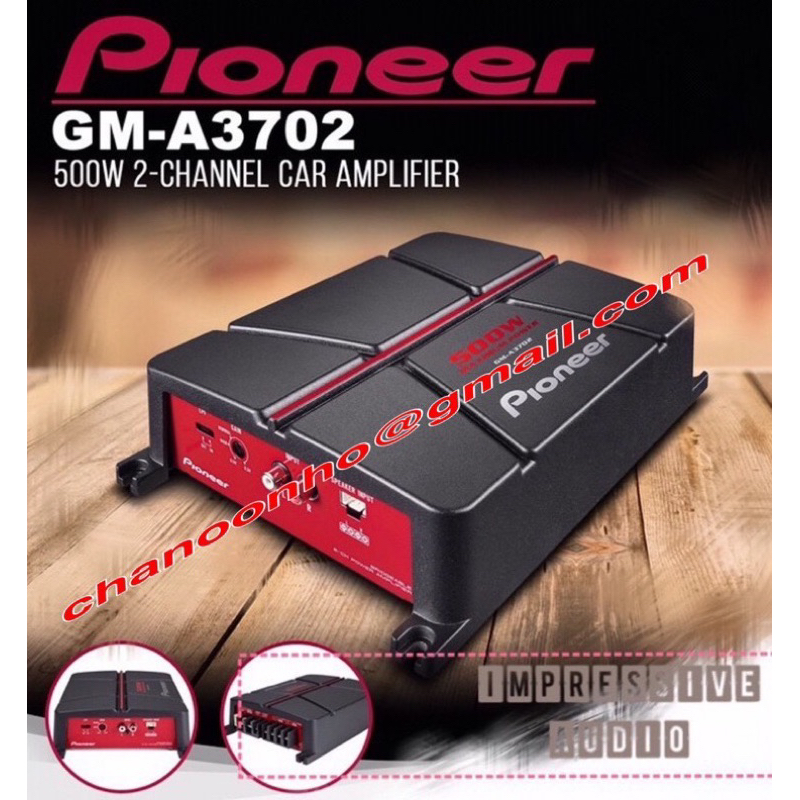 PIONEER GM-A3702 2 CHANNEL BRIDGEABLE CLASS AB CAR AMPLIFIER 60W X 2 AT ...