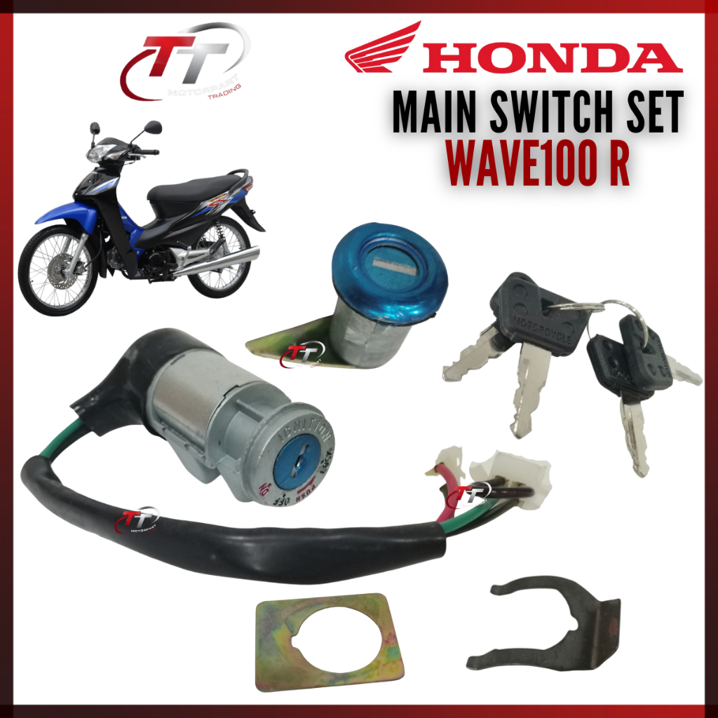 HONDA WAVE100R WAVE100 R WAVE 100 W100R KEY SET MAIN SWITCH SWIS KUNCI ...