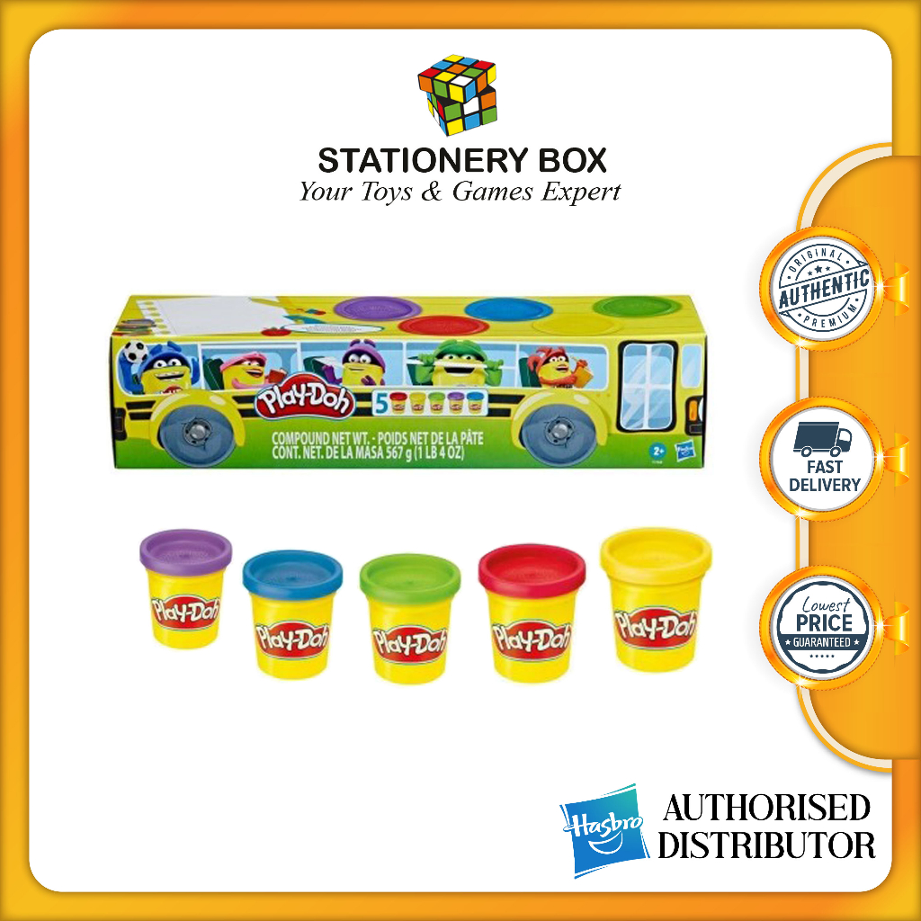 "ORIGINAL" Play-Doh Back to School 5 Pack, for Kids Ages 2+, Non-Toxic ...