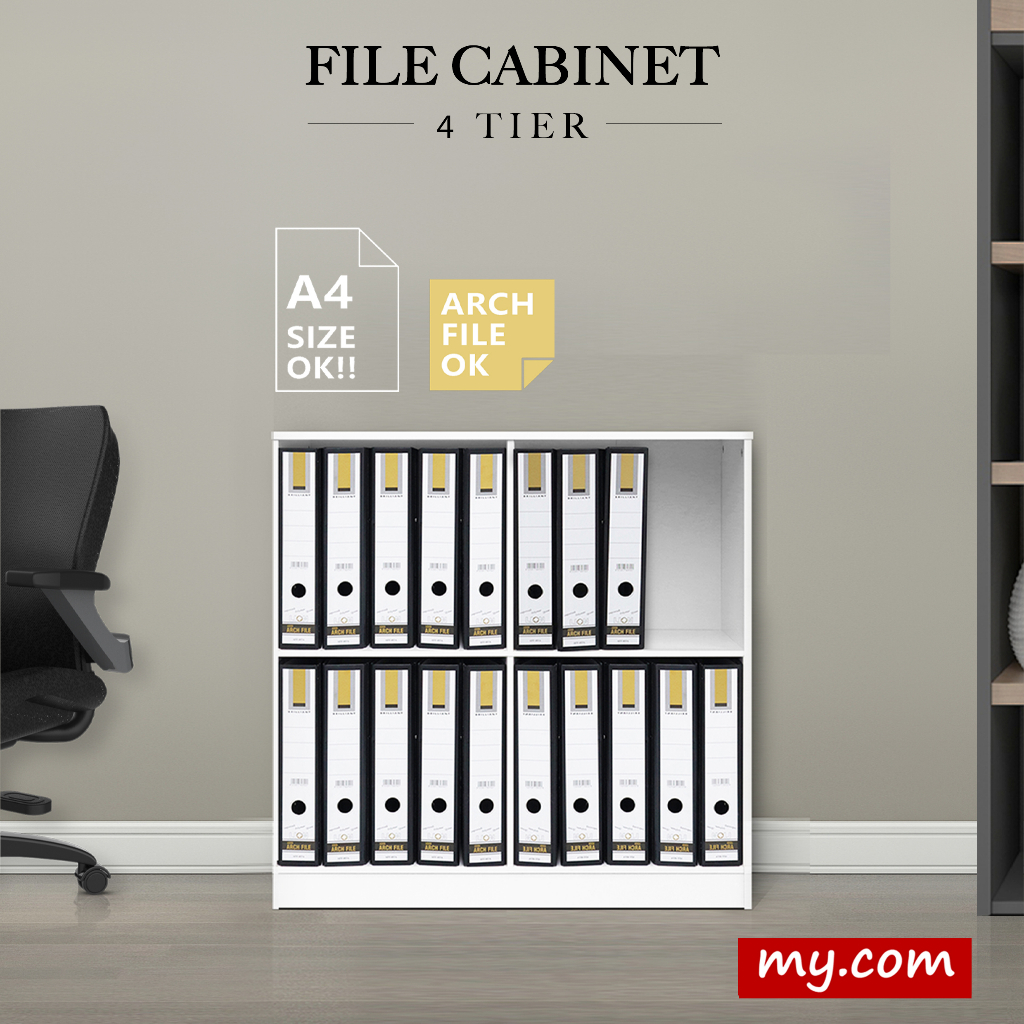 *READY STOCK* Office File Cabinet 4 Tier my-com/A4 Bookshelf/Rak Buku 4 ...