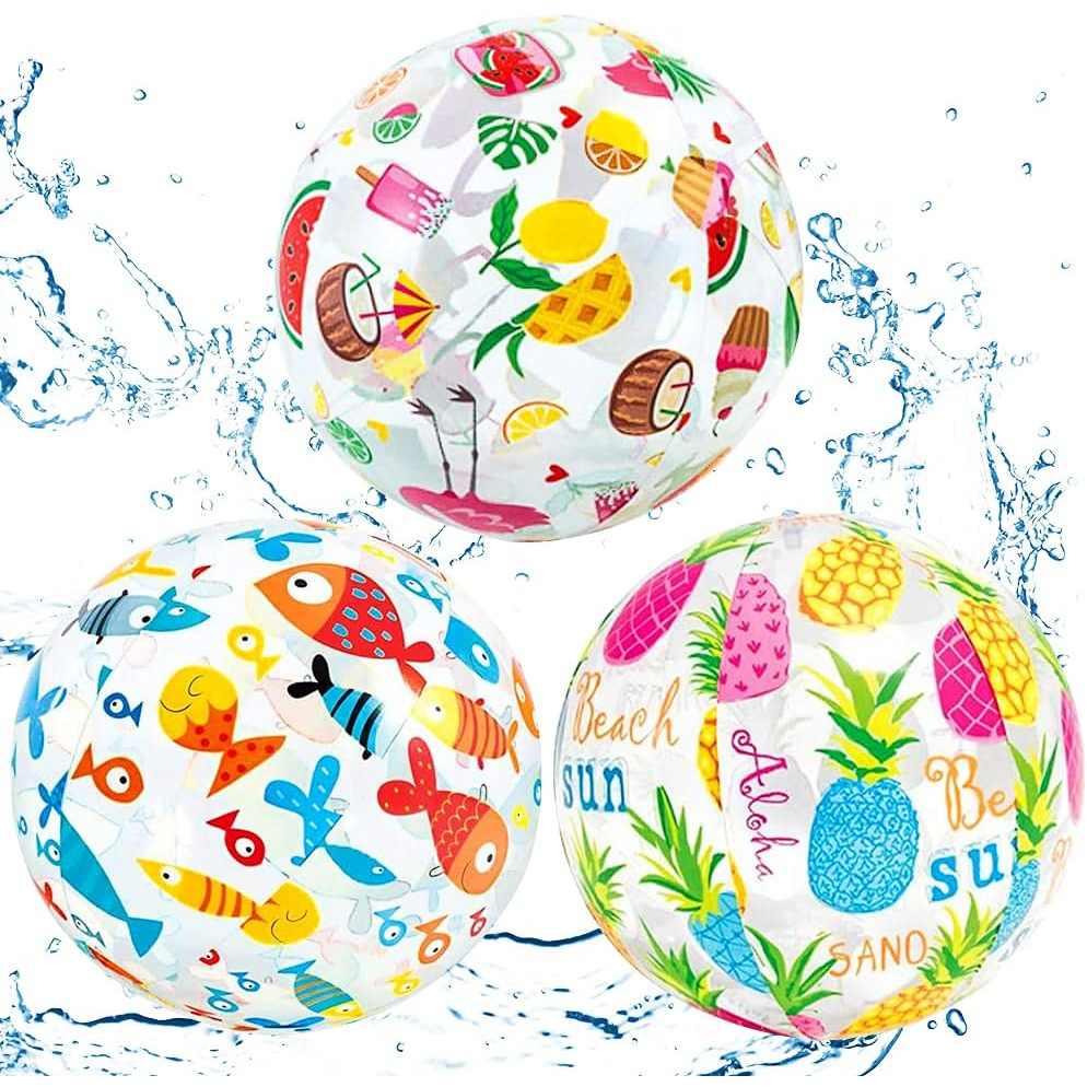 INTEX 59040 (NP4) 3 Reka Bentuk Bola Pantai Lutsinar / Bola Air Untuk ...