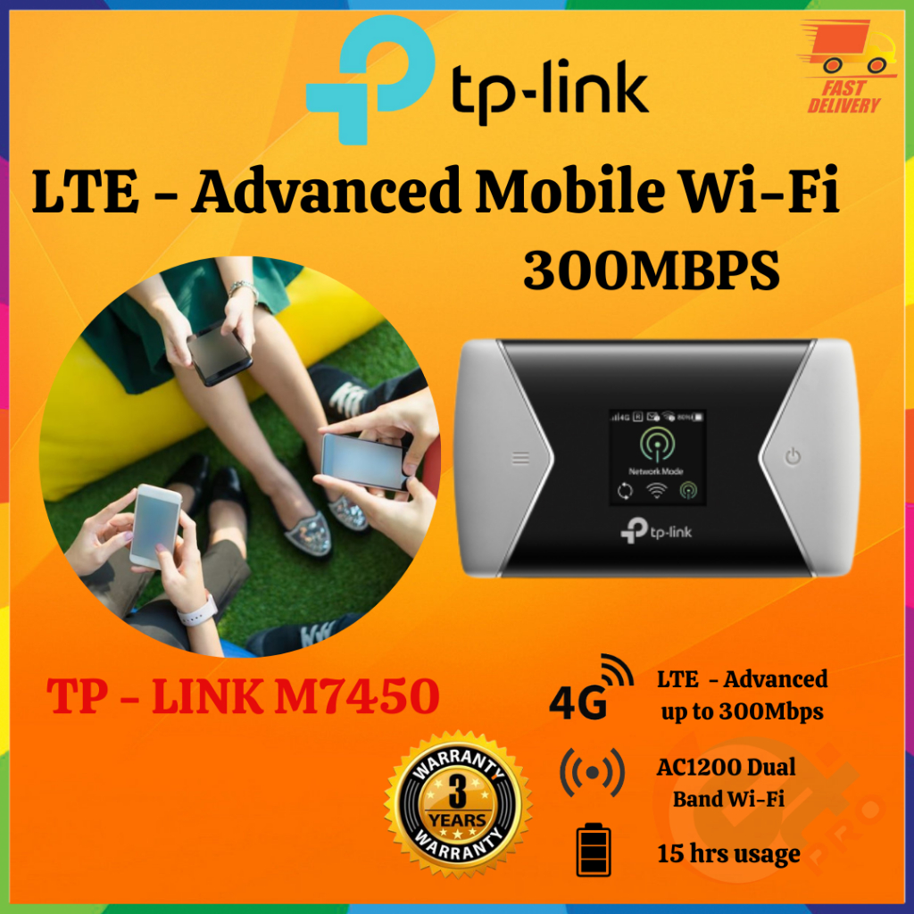 TP LINK M7450 300Mbps LTE-Advanced Mobile Wi-Fi | Shopee Malaysia