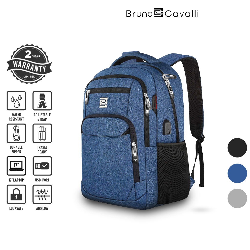 BRUNO CAVALLI Multifunctional Extra Large Laptop Backpack with USB ...