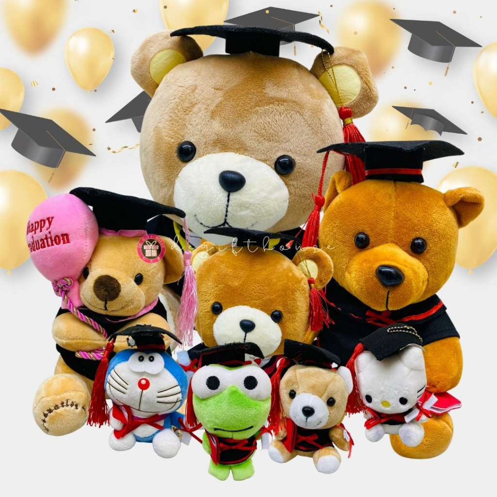 [Ready Stock] Teddy Bear Convocation Bear Plush Keychain Graduation ...