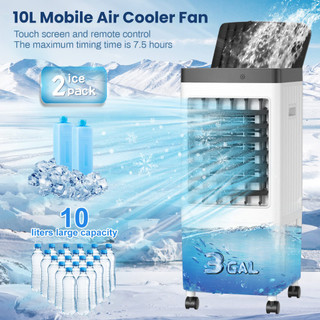 SUKINBO 10L Air Cooler Air Conditioner Remote Portable movable Air ...