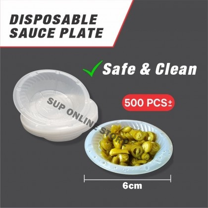 Disposable Sauce Plate [ 500pcs± ] Chilli Plate / PP Plastic Plate ...