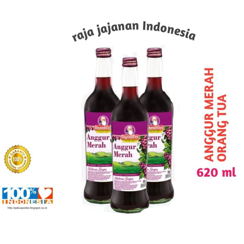ANGGUR MERAH CAP ORANG TUA 100% ASLI INDONESIA AMER HARGA BORONG 620ML | Shopee Malaysia