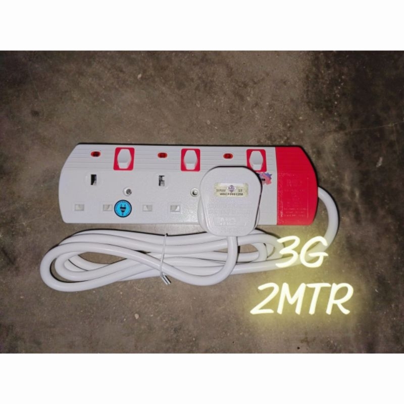 (SIRIM) 2G 3G 4G 5G~~2M/5METER Extension Trailing Socket Adapter SIRIM ...
