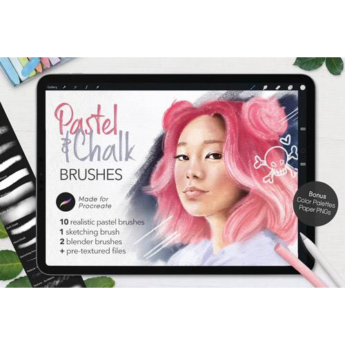 [P292] Ultimate Pastel & Chalk Brushes For Procreate by Genevieve | Procreate Brushes ...