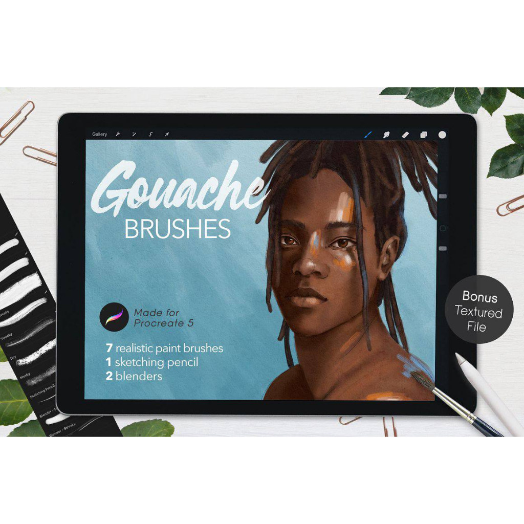 [P295] Ultimate Gouache Brushes For Procreate by Genevieve | Procreate Brushes | Procreate ...