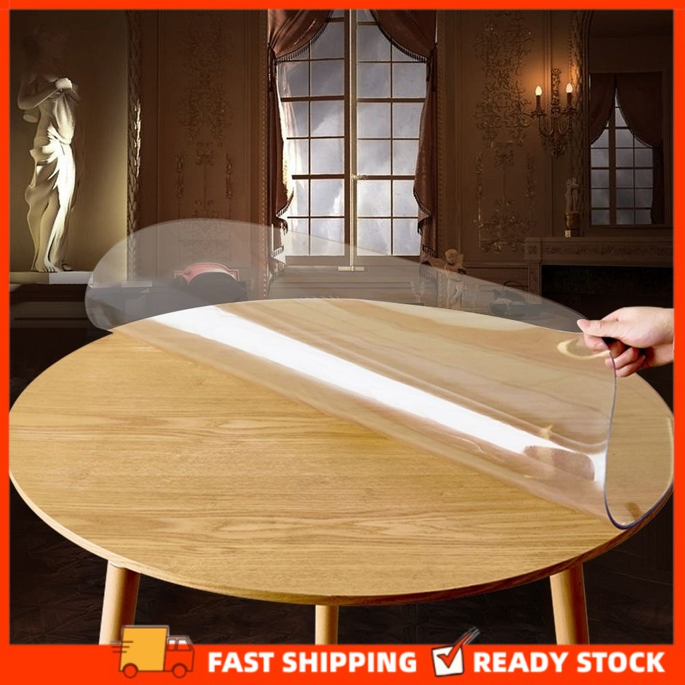 READY STOCK 2.0mm Thickness Transparent PVC Table Mat Alas Meja plastik ...
