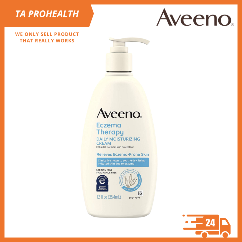 Aveeno Eczema Therapy Daily Moisturizing Cream 354ml / Eczema Therapy Itch Relief Balm 312g ...