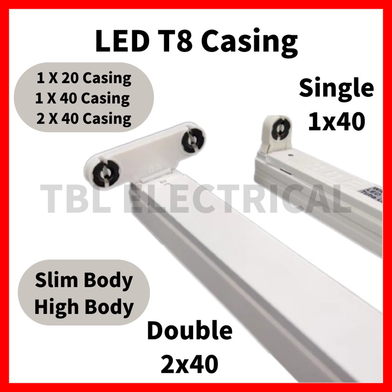 LED T8 Casing Fitting led T8 Single Casing 2ft 4ft 2 feet 4 feet Casing ...