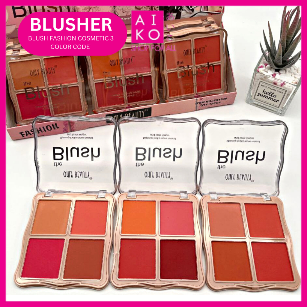 (AIKO) ONLY BEAUTY THE BLUSH FASHION COSMETIC 3 COLOR CODE (1PCS ...