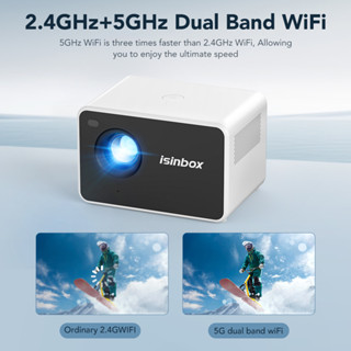 iSinbox P2 1080P HD Portable Projector With Wireless Screen Mirrorring ...