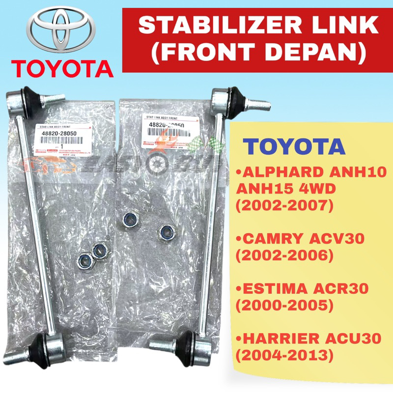 100% TOYOTA Depan Front Absorber Stabilizer Link - TOYOTA CAMRY ACV30 HARRIER ACU30 ESTIMA ACR30 ...