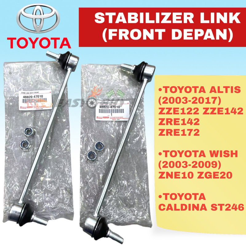 100% JAPAN TOYOTA Depan Front Absorber Stabilizer Link - Altis 2003 ...