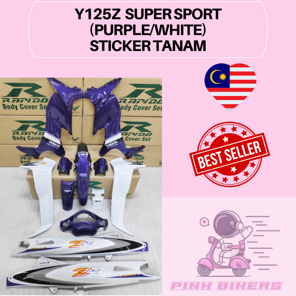 Coverset Y125Z Super Sport (3) Bodyset (Sticker Tanam) | Shopee Malaysia