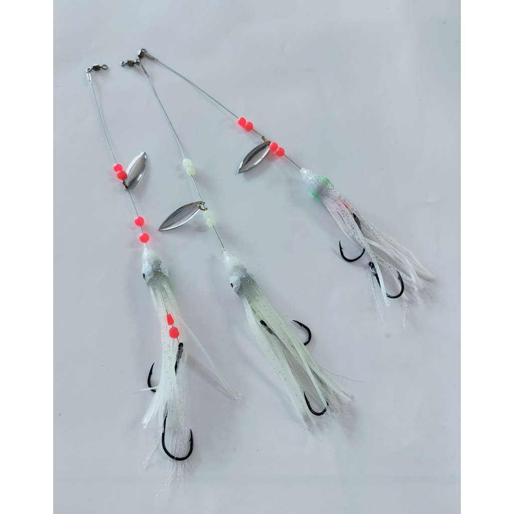 [1pc] Octopus Skirt Luminous Squid Sotong Getah Trolling Tenggiri Jig ...
