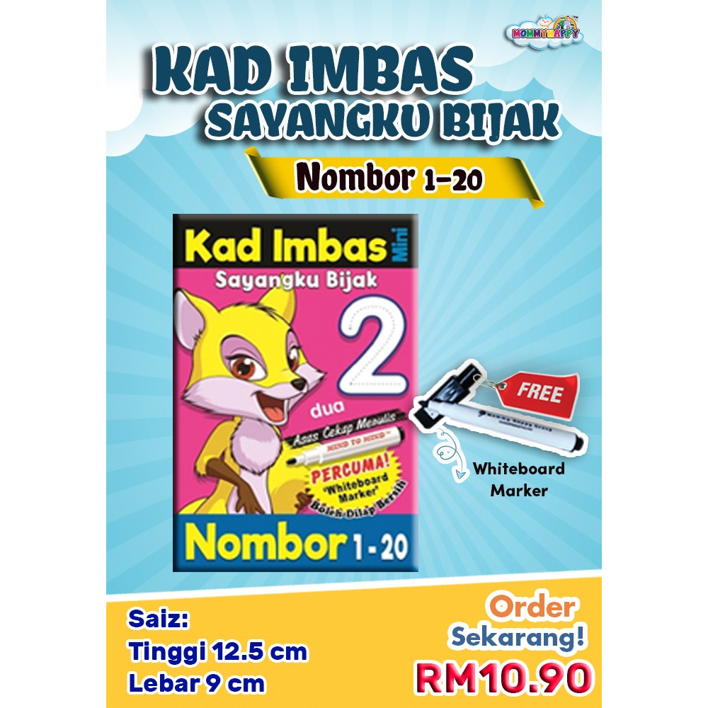 KAD IMBAS MINI SAYANGKU BIJAK | 4 FLASHCARD IN A BOX | FLASHCARD JAWI ...