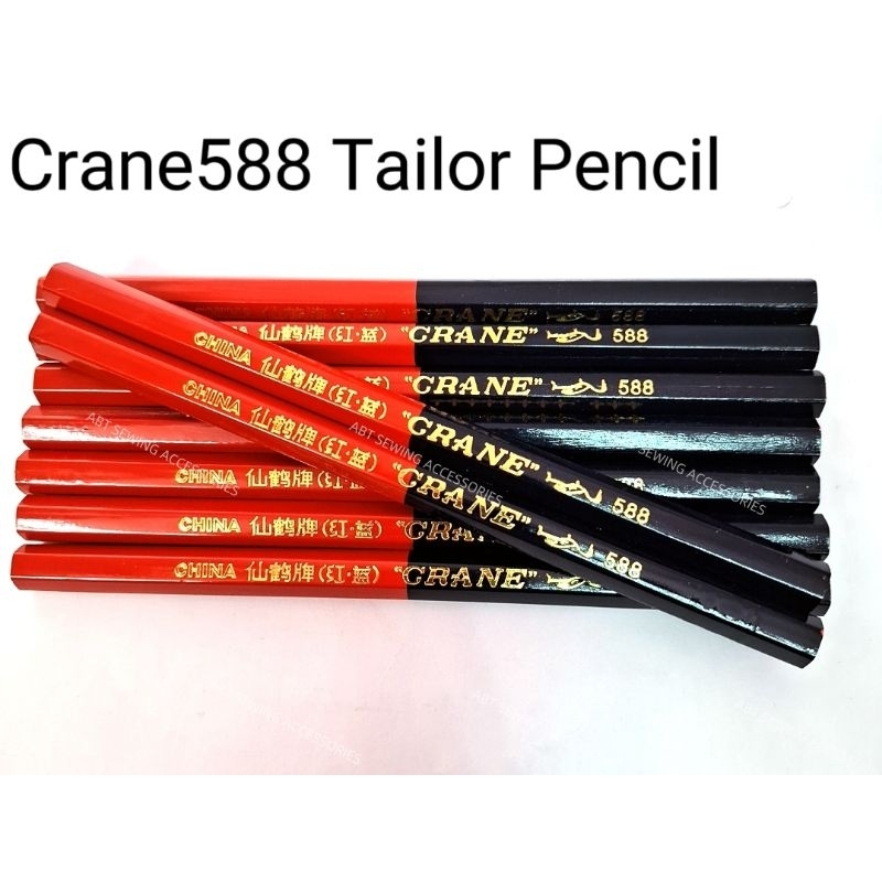 CRANE588 Tailor's Pencil (Dual Colours)1Pc/Pencil Jahit/Pencil Penanda ...