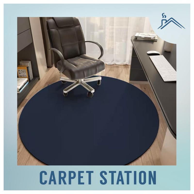 Karpet Bulat Plain Colour Design Round Carpet Velvet Office Decoration ...