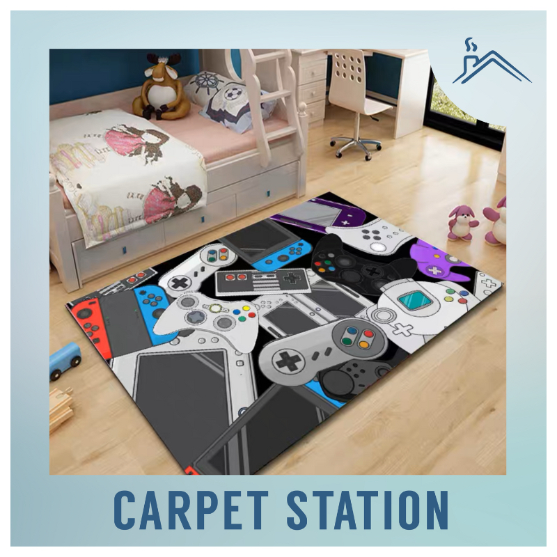 Gaming Joystick Controller Gameboy Nintendo Switch Design Karpet Velvet ...