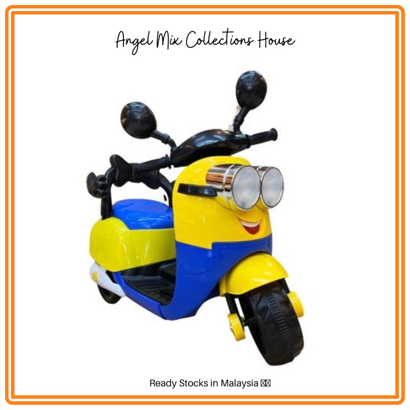 Minion ELECTRIC RIDE ON MOTORBIKE FOR KID | Shopee Malaysia