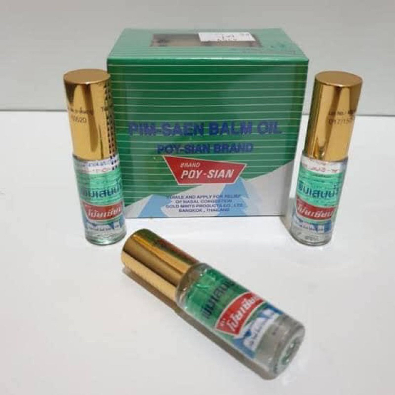 PIM-SAEN ROLL ON BALM OIL 5cc 1BOX/12 BOTTLES (ORIGINAL POY-SIAN ...