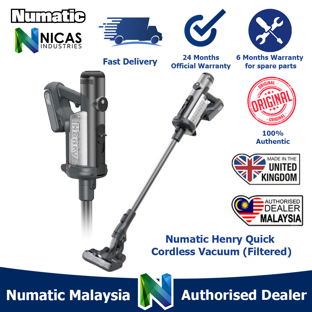 Numatic Henry Quick Cordless Vacuum (Filtered) | Cordless Vacuum ...