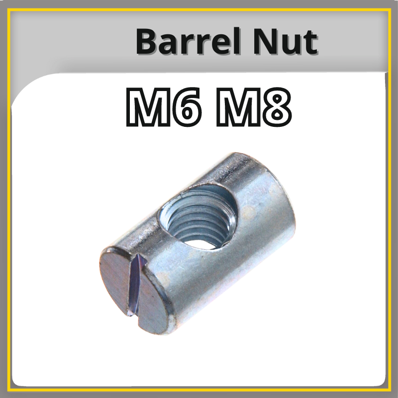 M6 M8 Cross Dowel Barrel Nut Slotted Head | Zinc Plating | Furniture ...