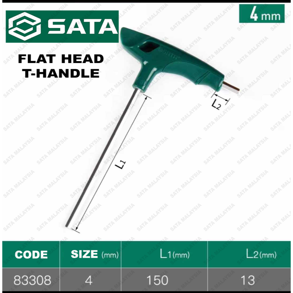 SATA Metric T-Handle Hex Key T Handle Sata T Shape Hex Key Allen Wrench ...