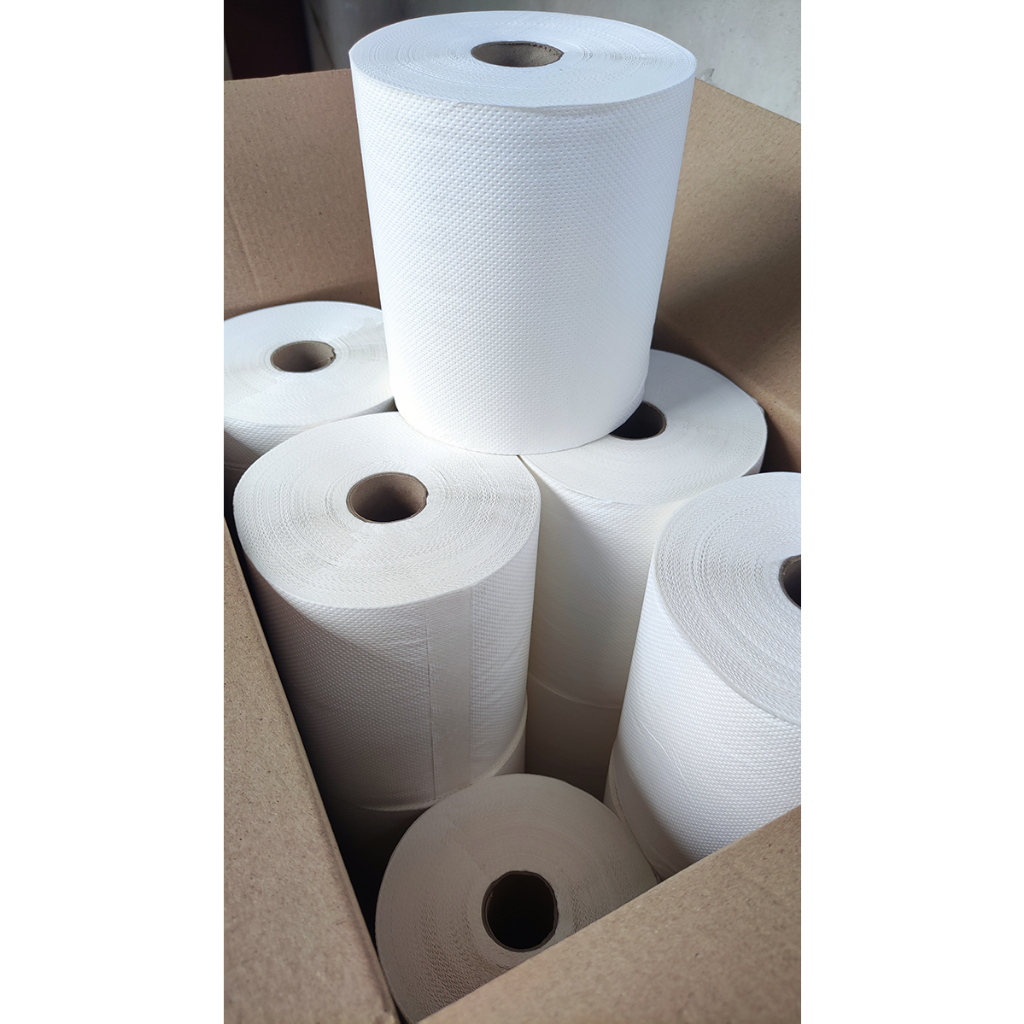 【12 Rolls】Hand Roll Towel Tissue Paper 100% Virgin Pulp 1 Ply (1 Carton ...