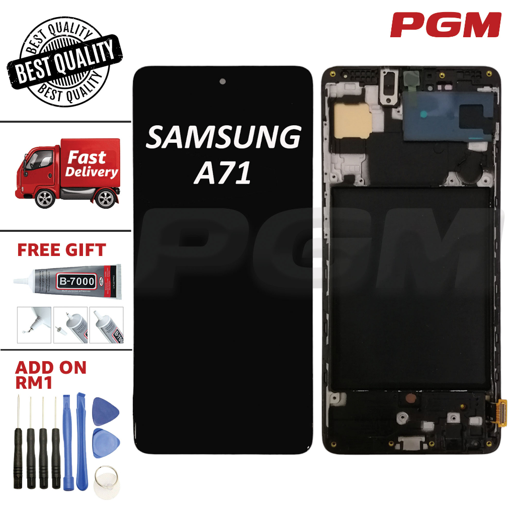 LCD TOUCH SCREEN DIGITIZER COMPATIBLE WITH SAM A71 (OLED) By Premium ...