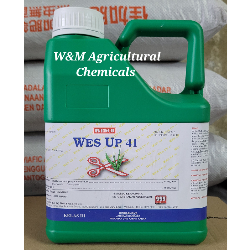 WES UP 4L 41% GLYPHOSATE Weed Killer Racun Rumput Rumpai Herbicide杀草剂 ...