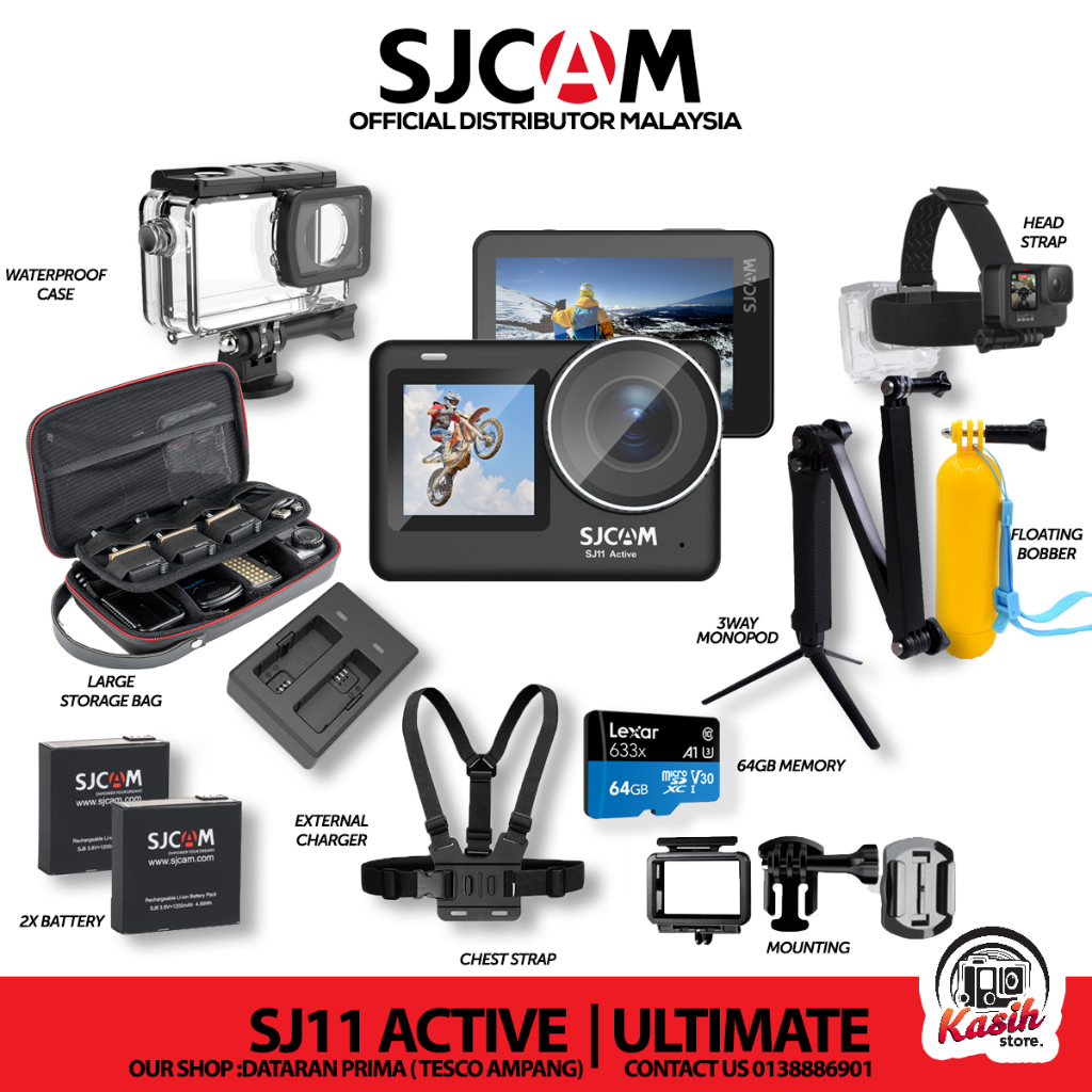 [SJCAM Official] SJ11 Active Action Camera DUAL SCREEN 4K 30FPS ...
