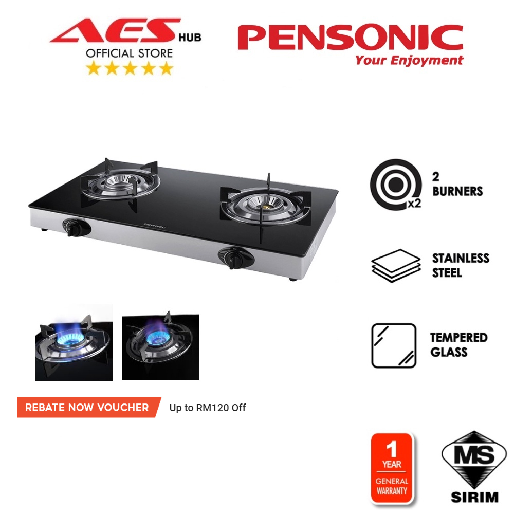 Pensonic Table Top Gas Cooker Dapur Gas Kaca Easy Clean Dan Jimat Gas ...